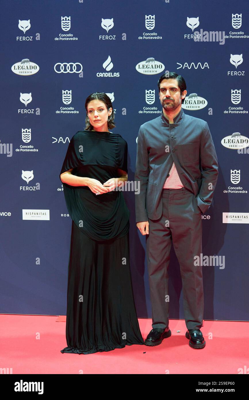 Pontevedra. Spain. 20250126, Iria del Rio, Francesco Carril attends ...