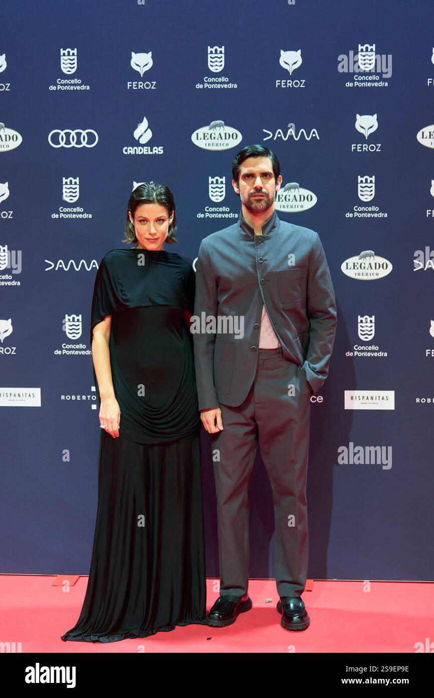 Pontevedra. Spain. 20250126, Iria del Rio, Francesco Carril attends ...