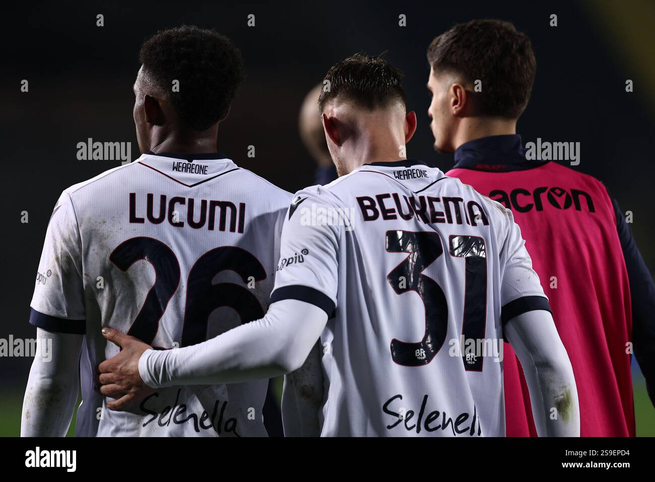 Jhon Lucumi (Bologna)Sam Beukema (Bologna) during the Italian "Serie A ...