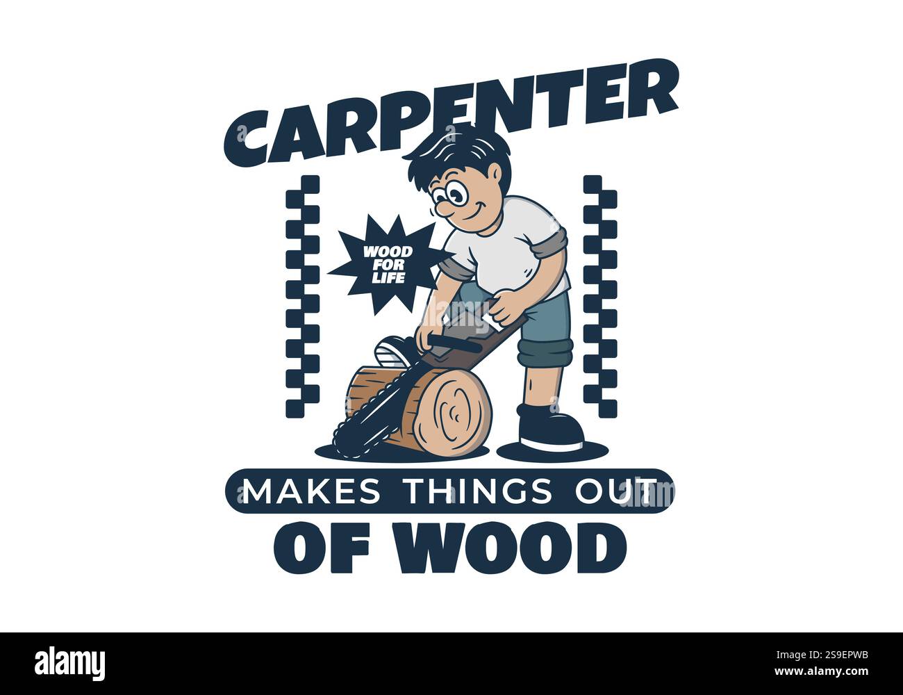 Builder character mascot Cut Out Stock Images & Pictures - Alamy