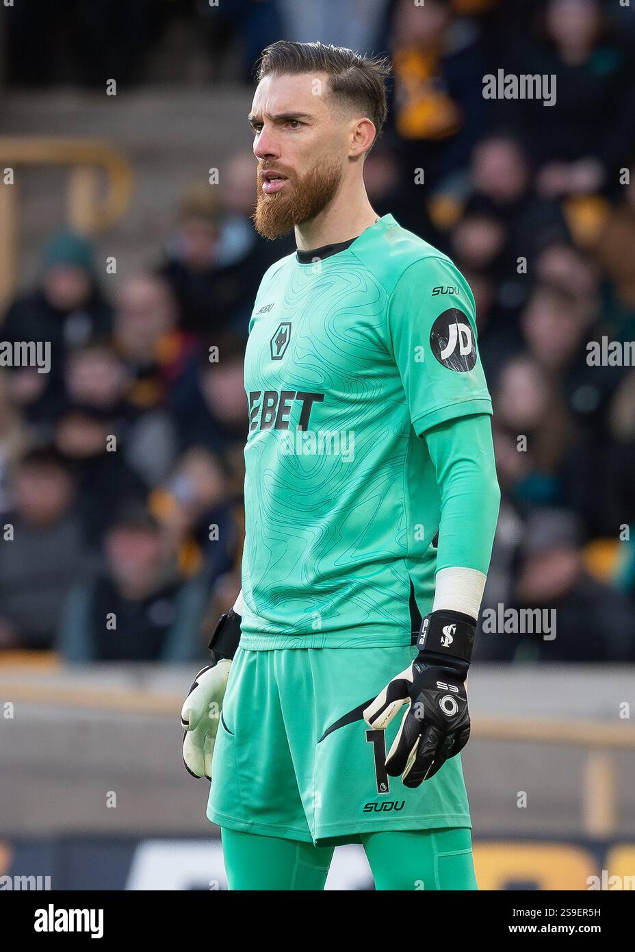 Wolverhampton, England, 25th January 2025. José Sá of Wolverhampton ...