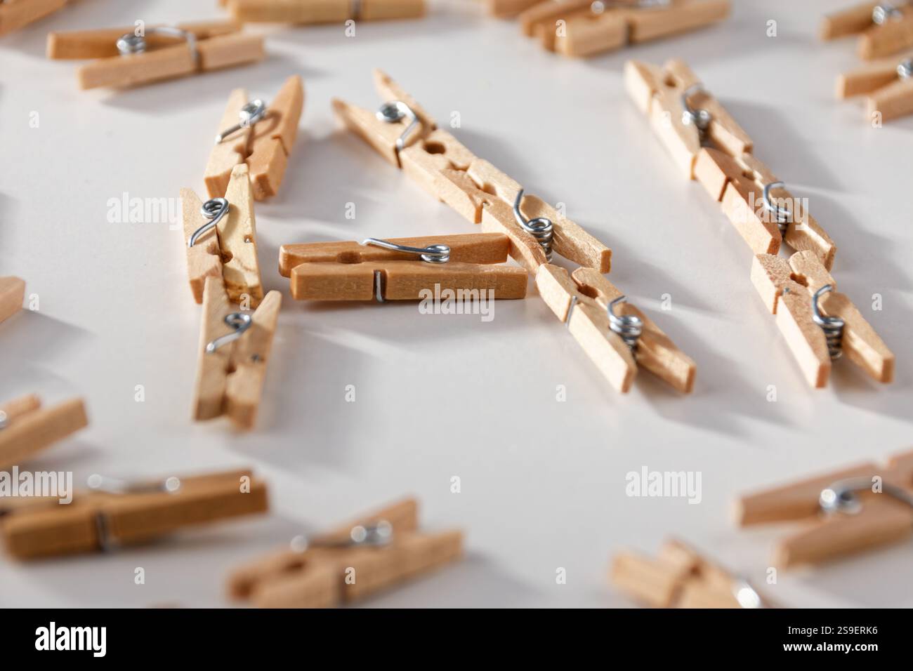 In a close-up against a white background, a group of old-fashioned ...