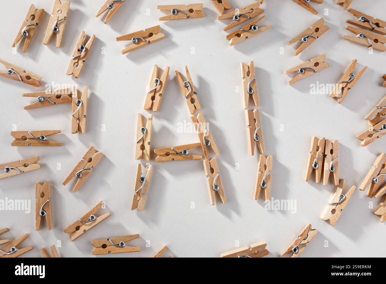 In a close-up against a white background, a group of old-fashioned ...