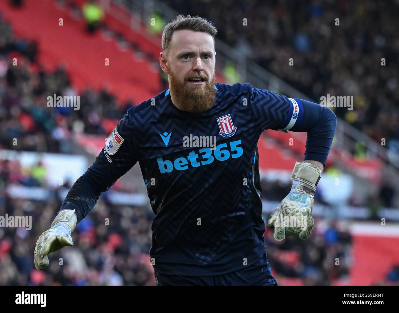 Stoke City goalkeeper Viktor Johansson during the Sky Bet Championship ...