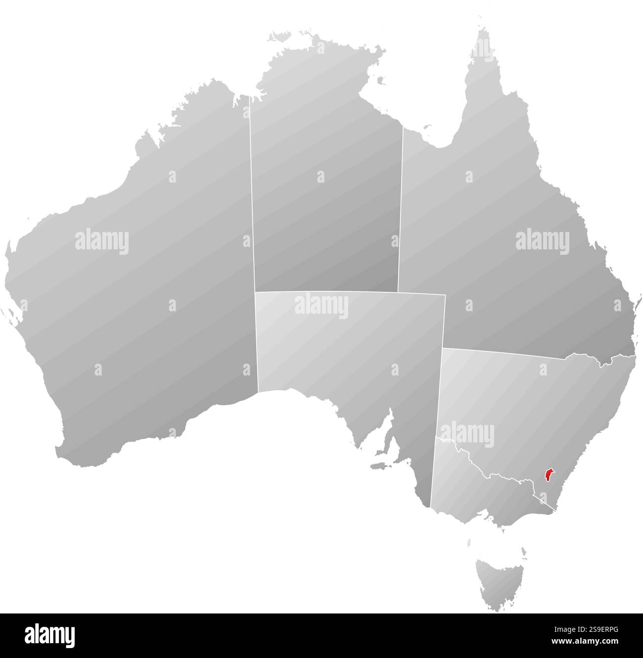 Map of Australia with the provinces, filled with a linear gradient ...