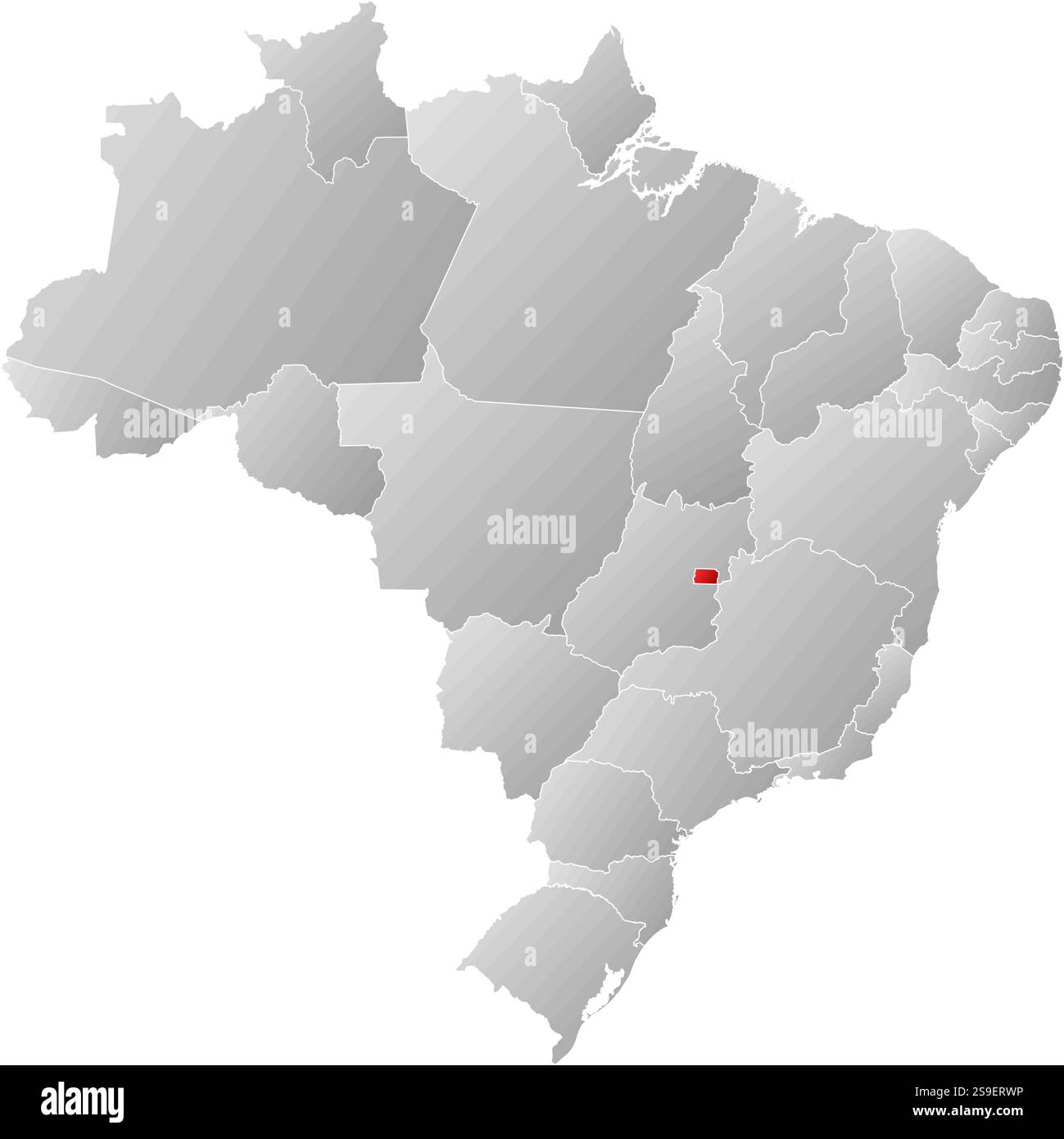 Map of Brazil with the provinces, filled with a linear gradient ...