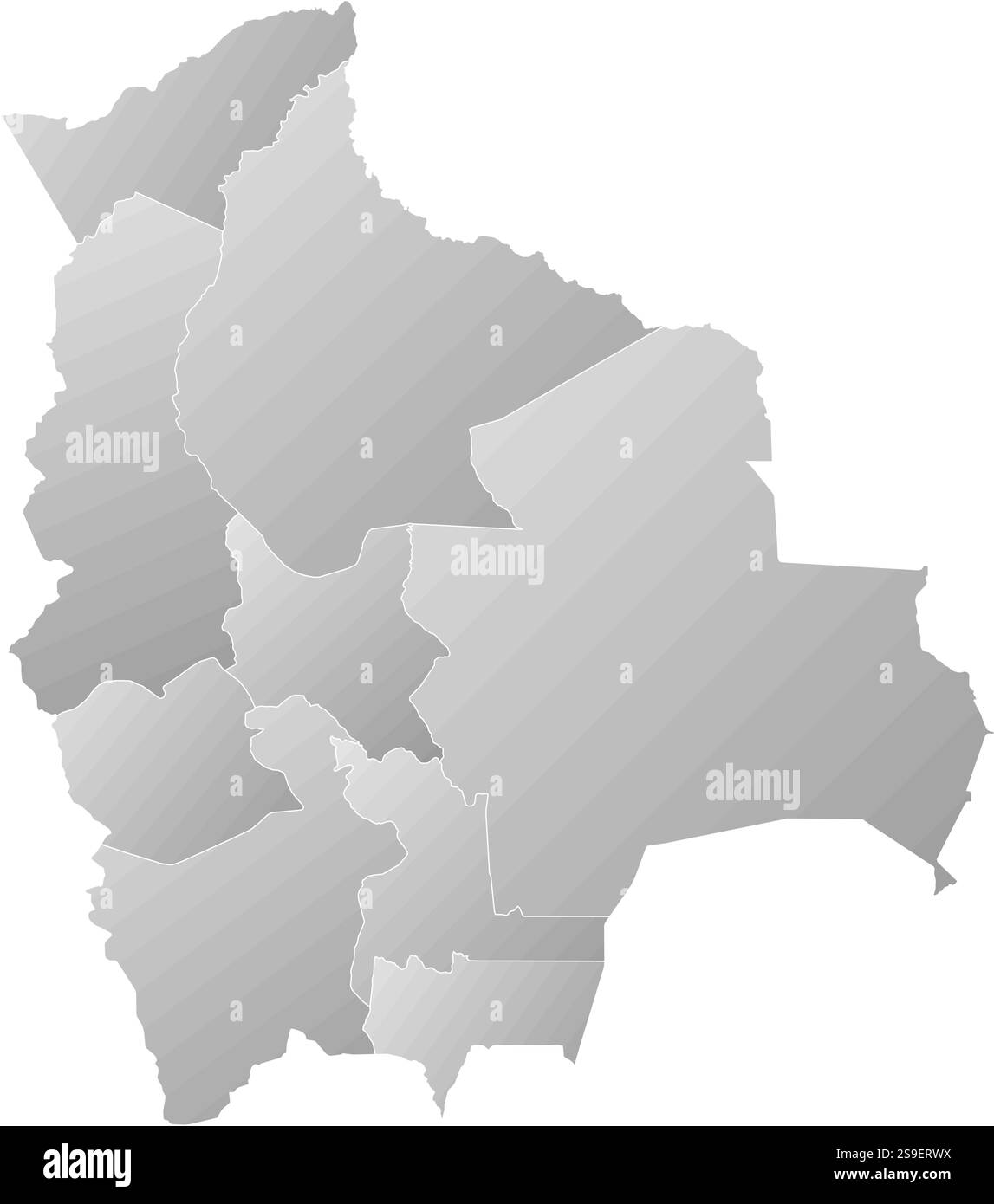 Map of Bolivia with the provinces, filled with a linear gradient Stock ...