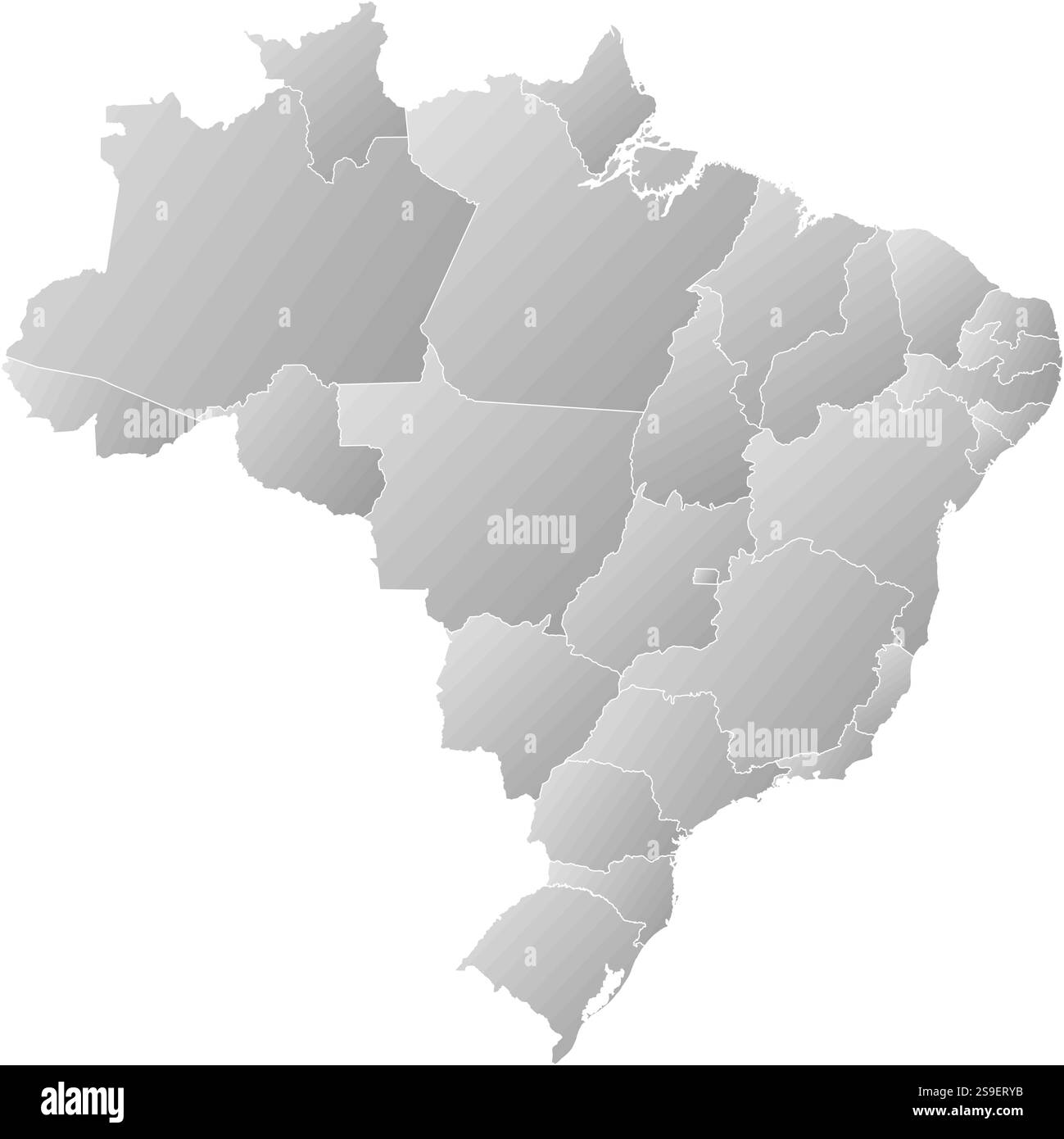 Map of Brazil with the provinces, filled with a linear gradient Stock ...