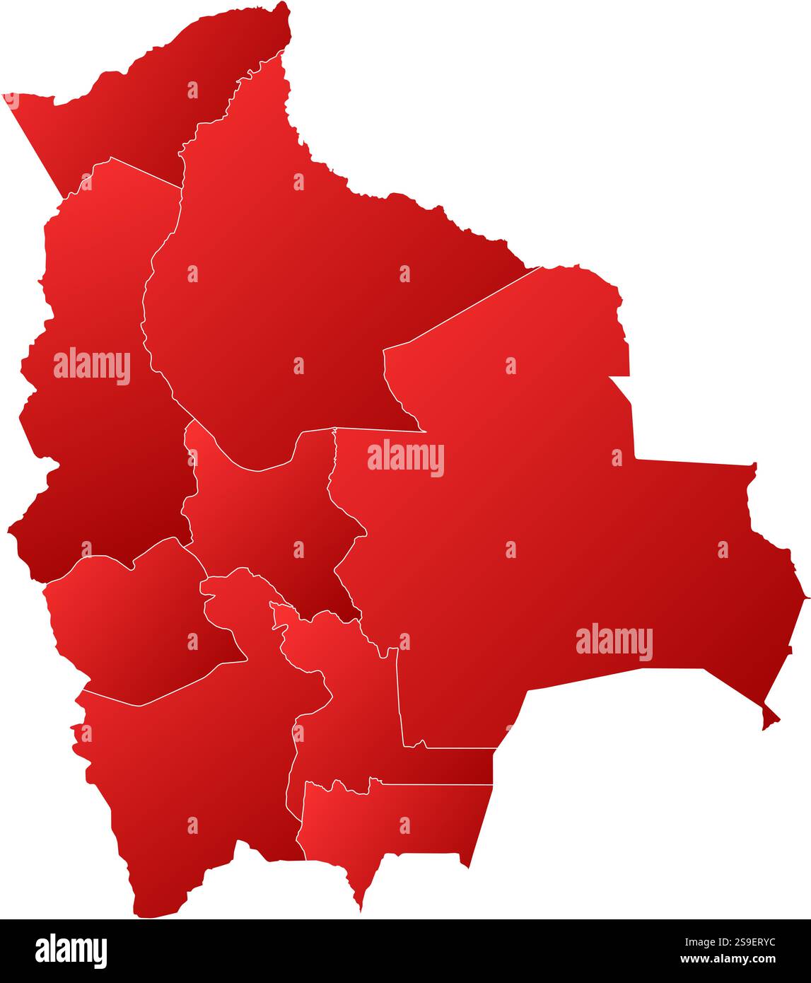 Map of Bolivia with the provinces, filled with a linear gradient Stock Vector Image & Art - Alamy