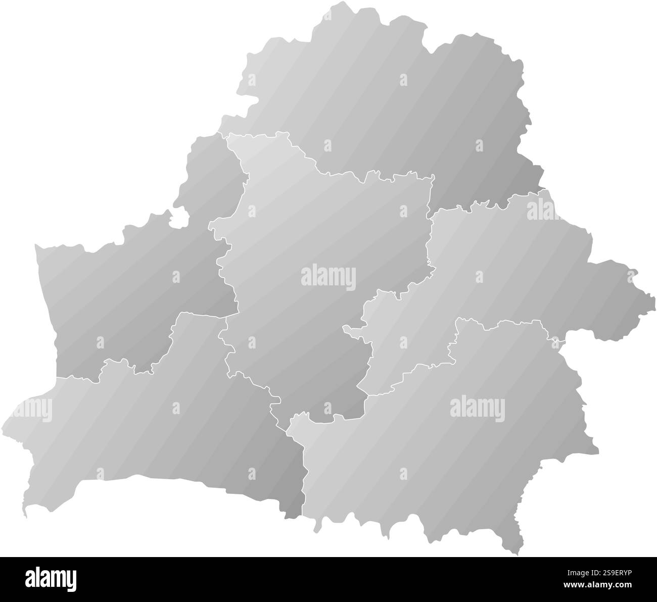 Map of Belarus with the provinces, filled with a linear gradient Stock ...