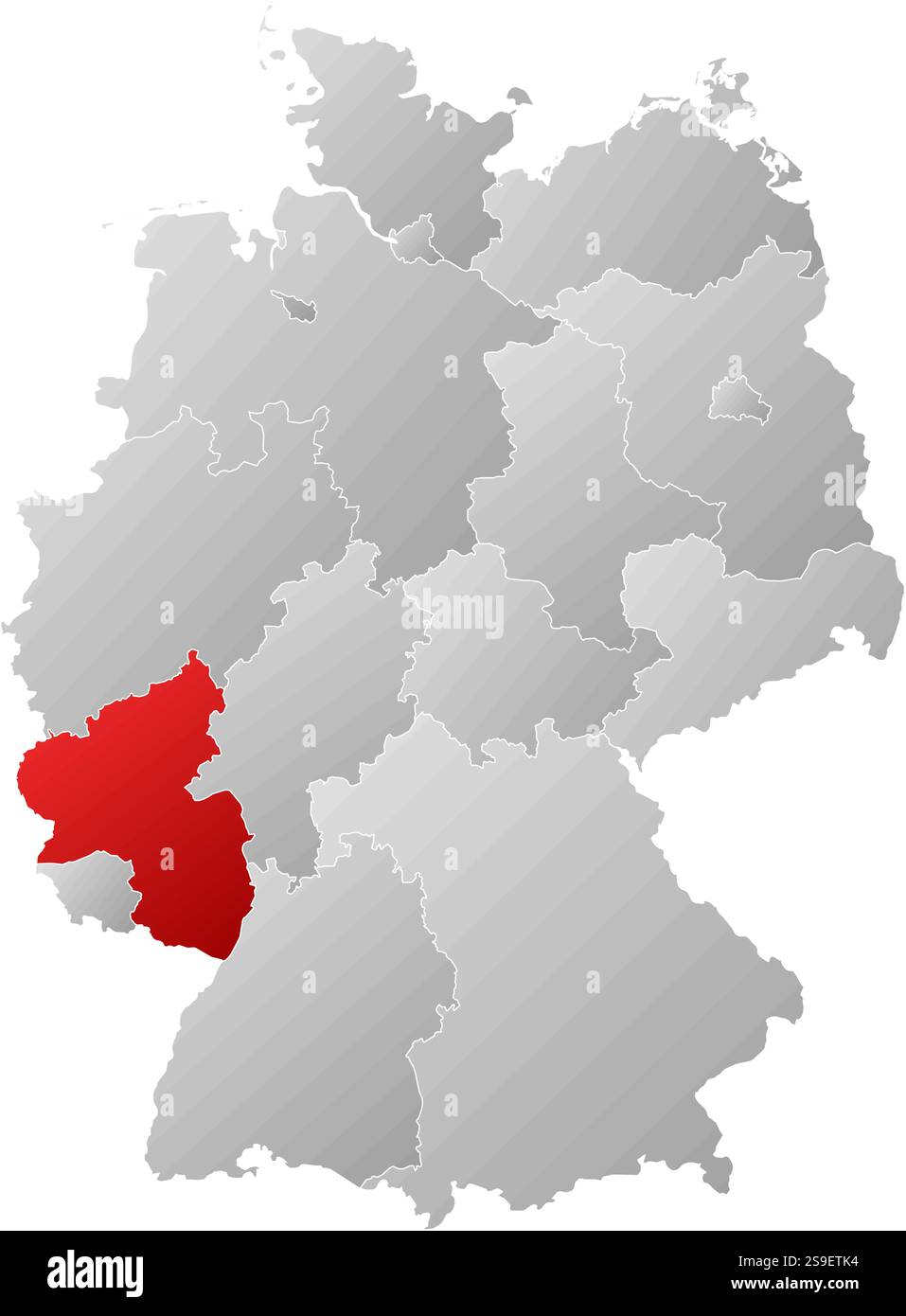 Map of Germany with the provinces, filled with a linear gradient ...