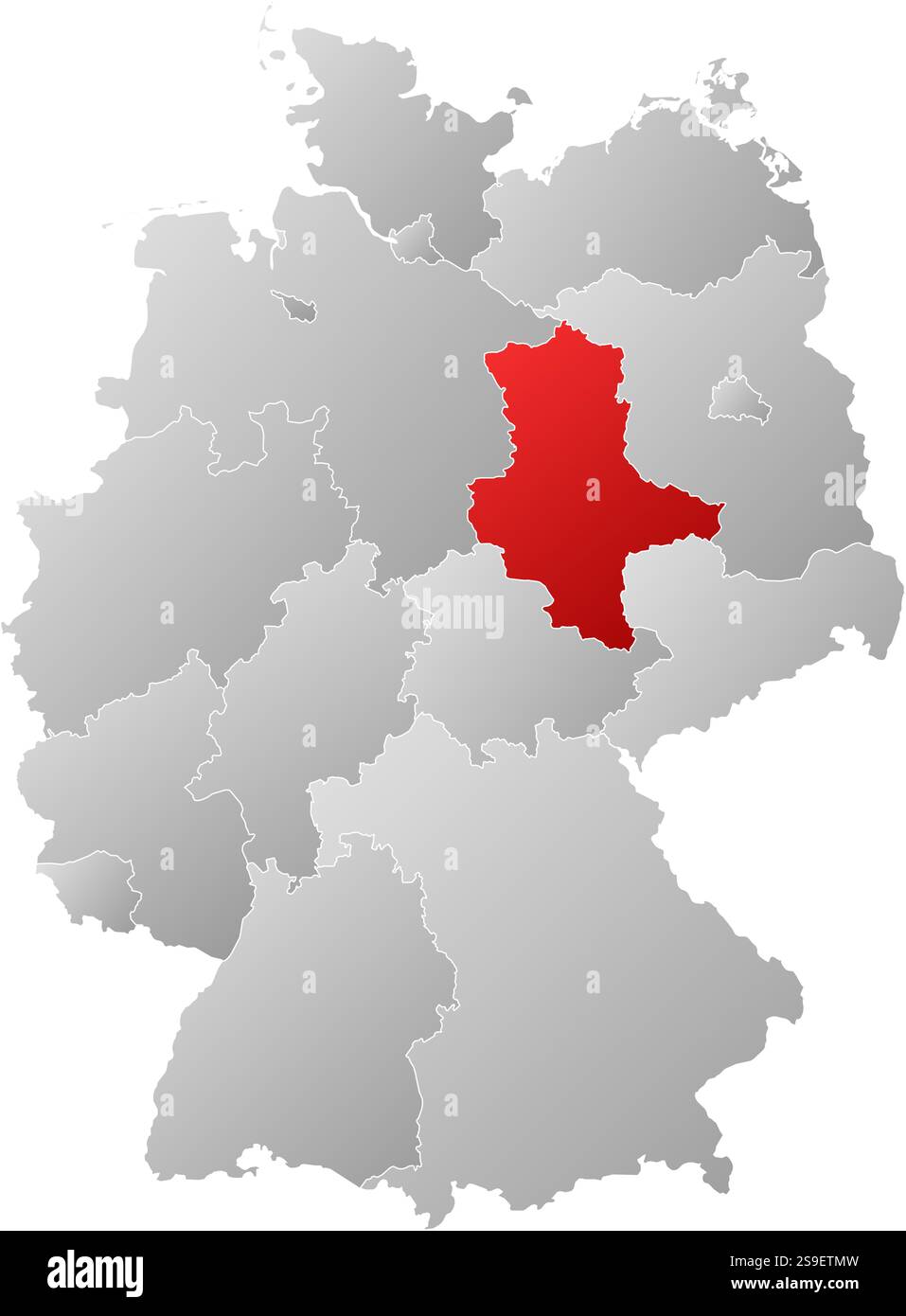 Map of Germany with the provinces, filled with a linear gradient ...