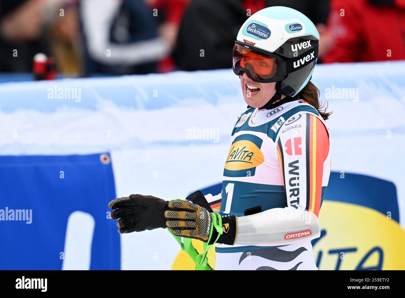 26 January 2025, Bavaria, Garmisch-Partenkirchen: Alpine skiing, World ...