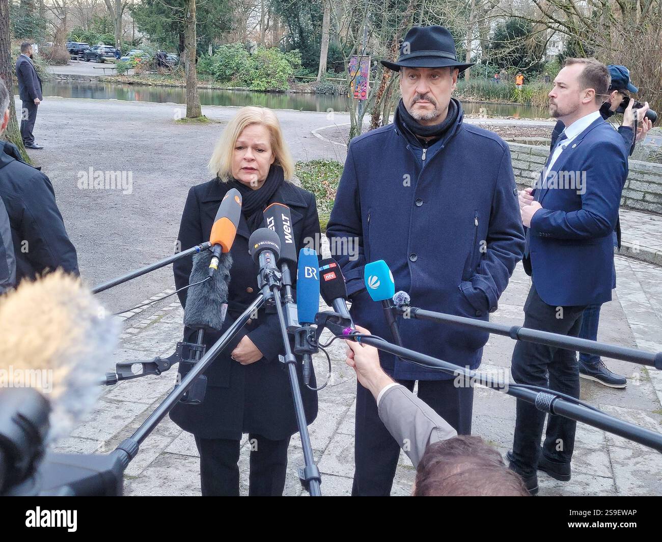Gedenken an die Opfer von Aschaffenburg Aschaffenburg, 26.1.2025 Marcus ...