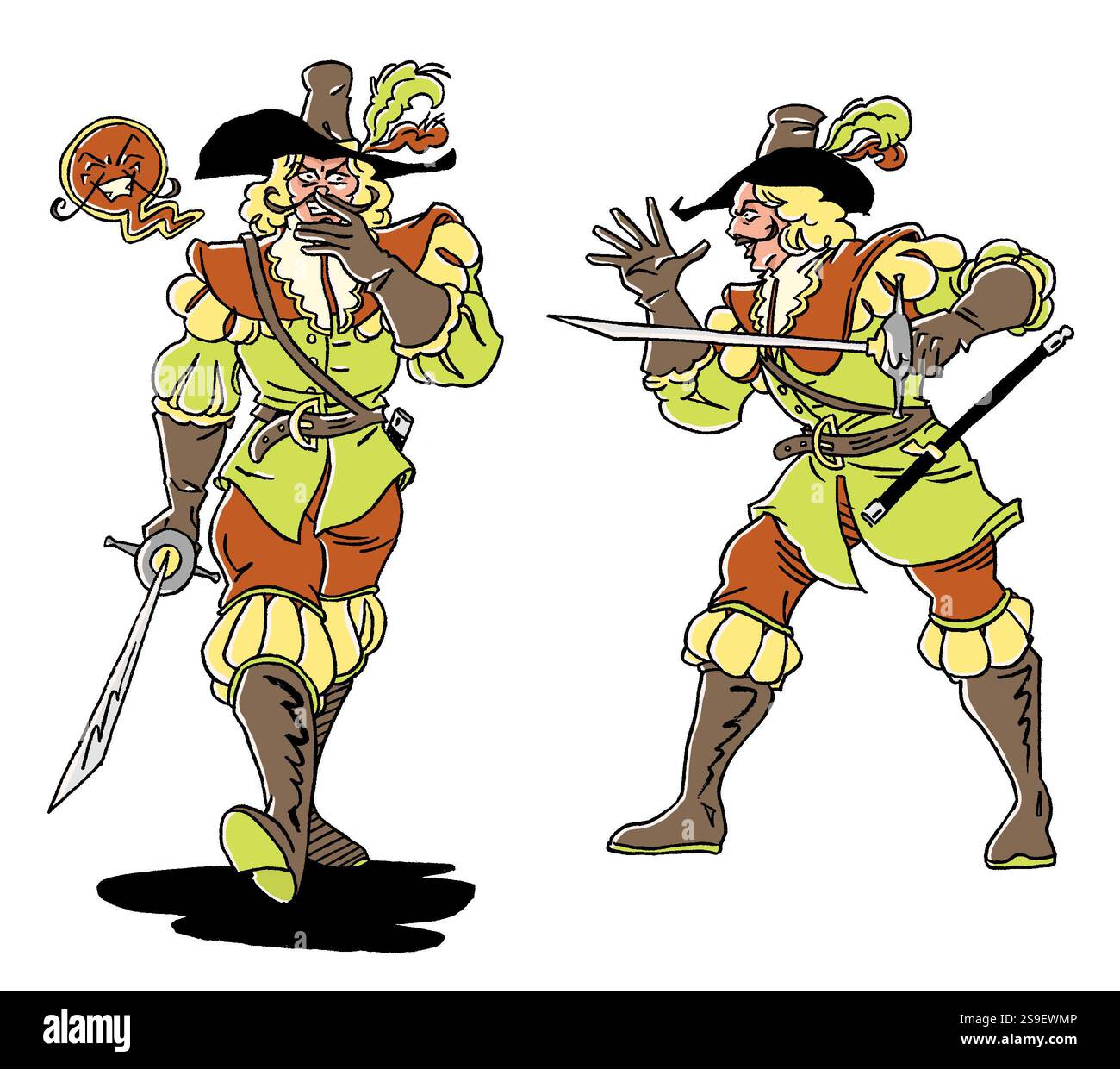 The three musketeers illustration hi-res stock photography and images ...