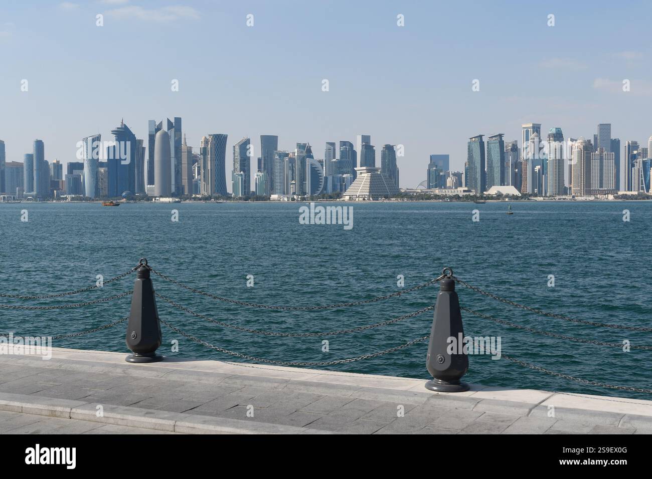 Doha, Qatar - January 4, 2025: The vibrant skyline of Doha glimmers ...