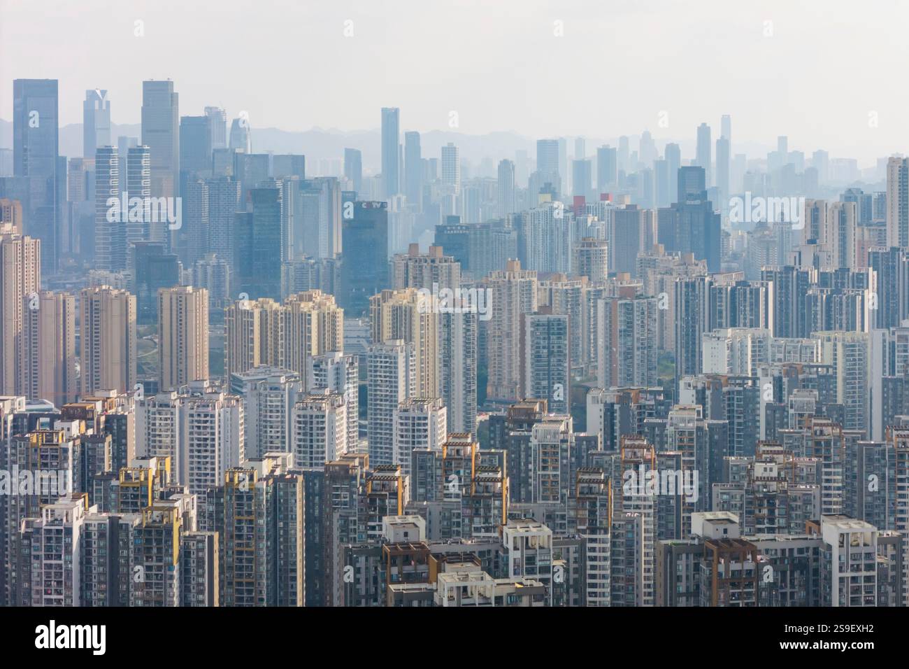 A view of high-rise residential buildings in southwest China's ...