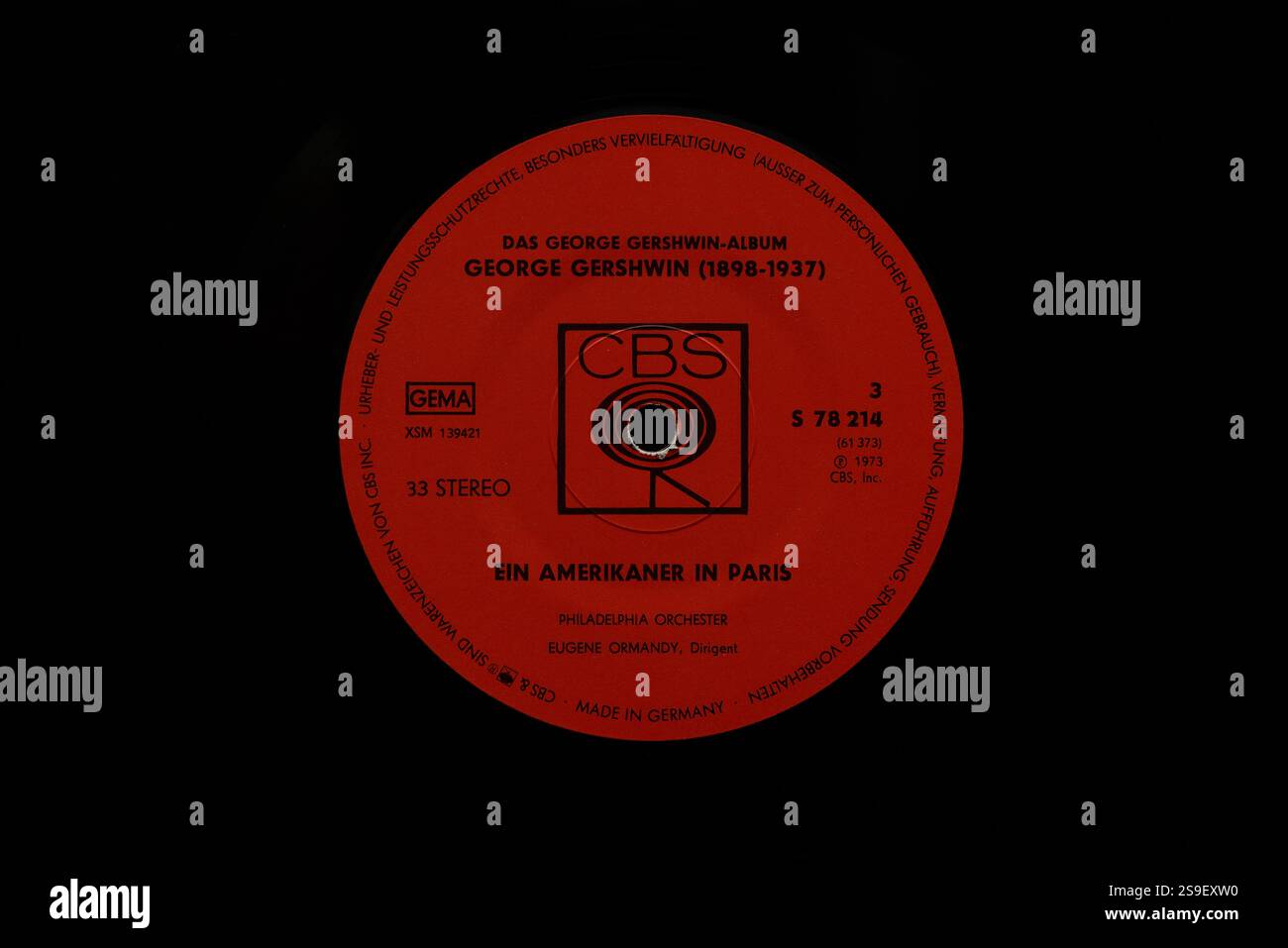 Vinitage Record Label, George Gershwin, An American in Paris, CBS ...