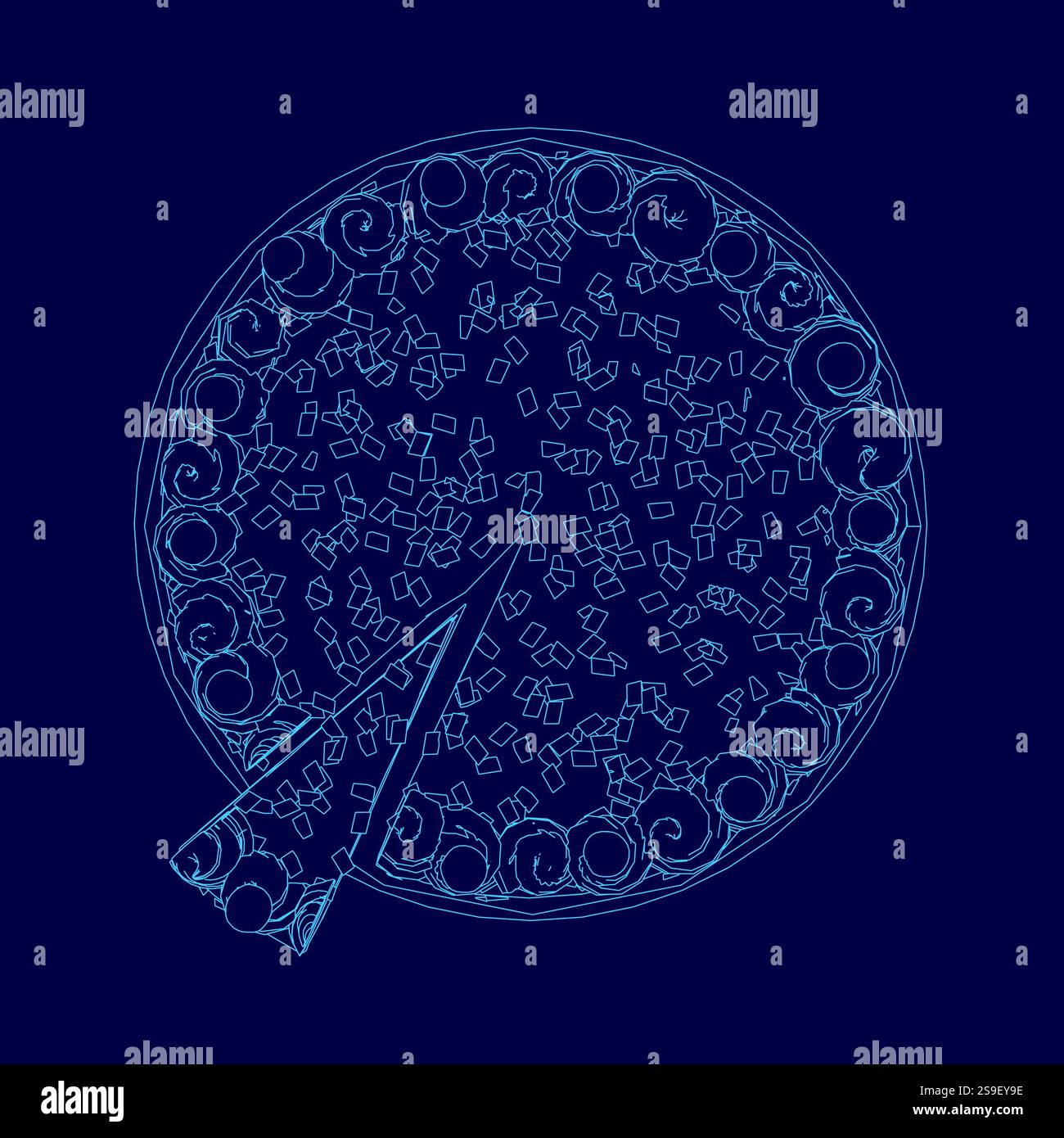 Slice scattered Stock Vector Images - Alamy