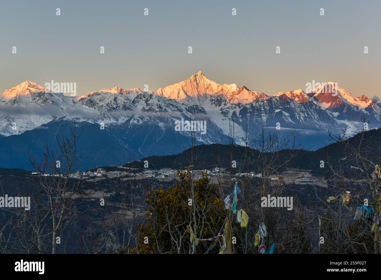 First sunrise in 2025 on the highest peaks (above 6,000 meters) of the ...