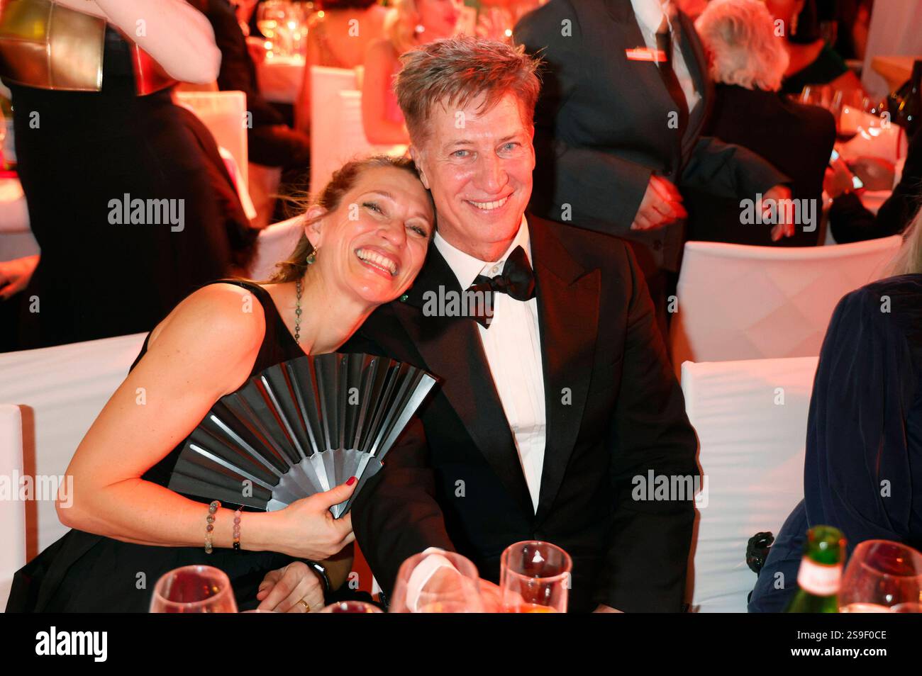 Tobias Moretti mit Ehefrau Julia Moretti beim 49. Deutschen Filmball ...