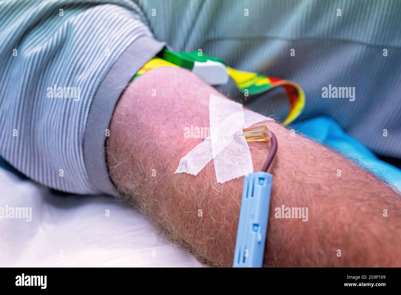 venesection blood donation, venesection blood donation, male patient ...