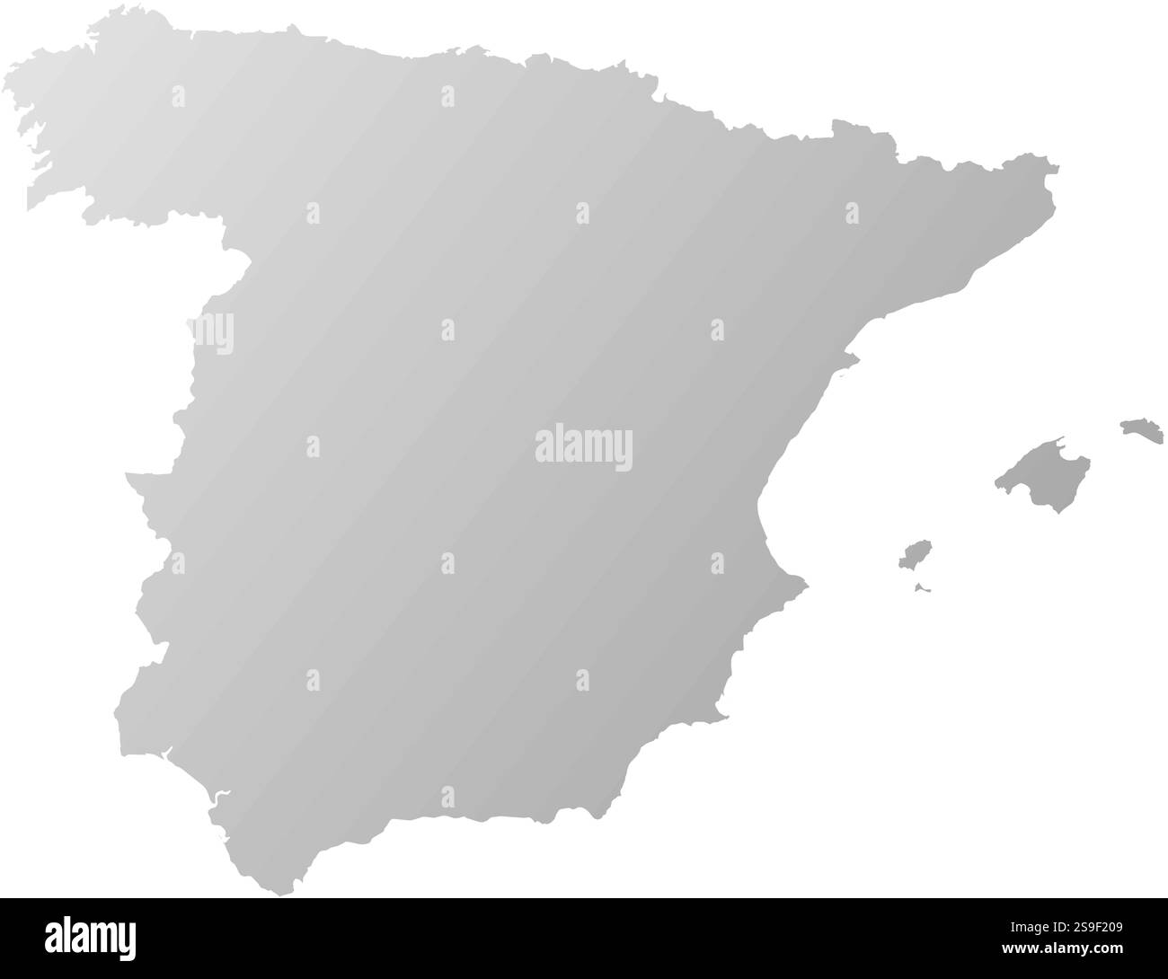 Map of Spain, filled with a linear gradient Stock Vector Image & Art ...