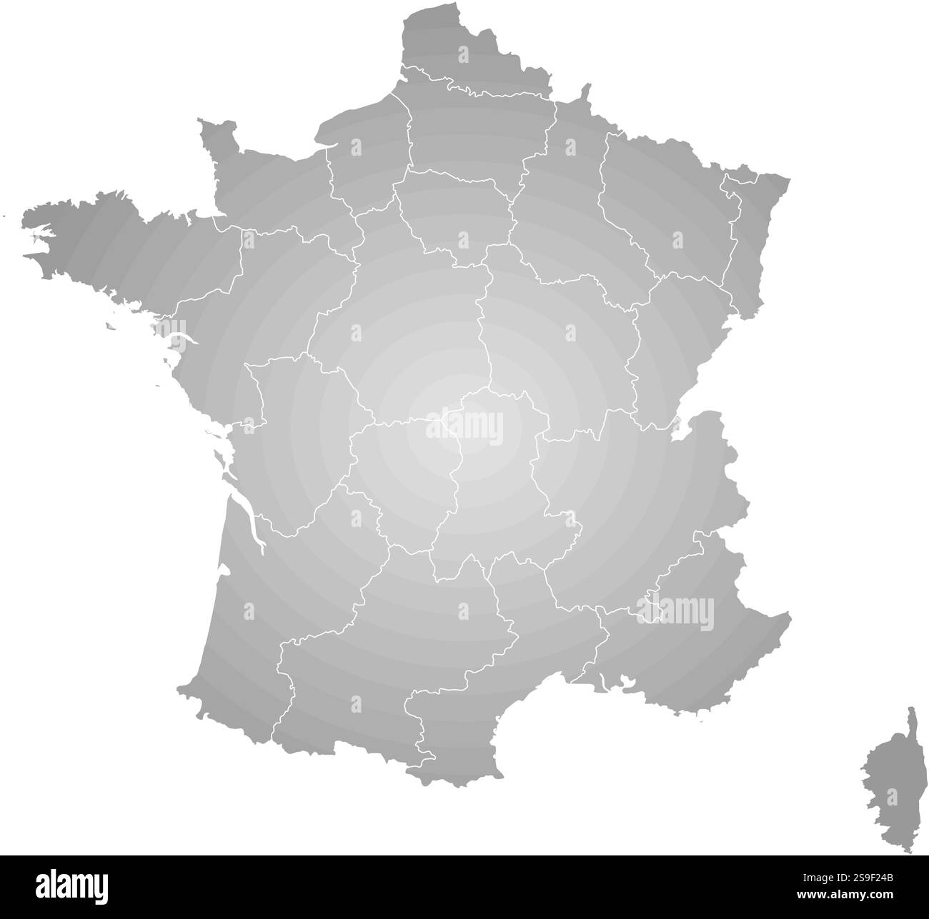 Map of France, filled with a radial gradient Stock Vector Image & Art ...
