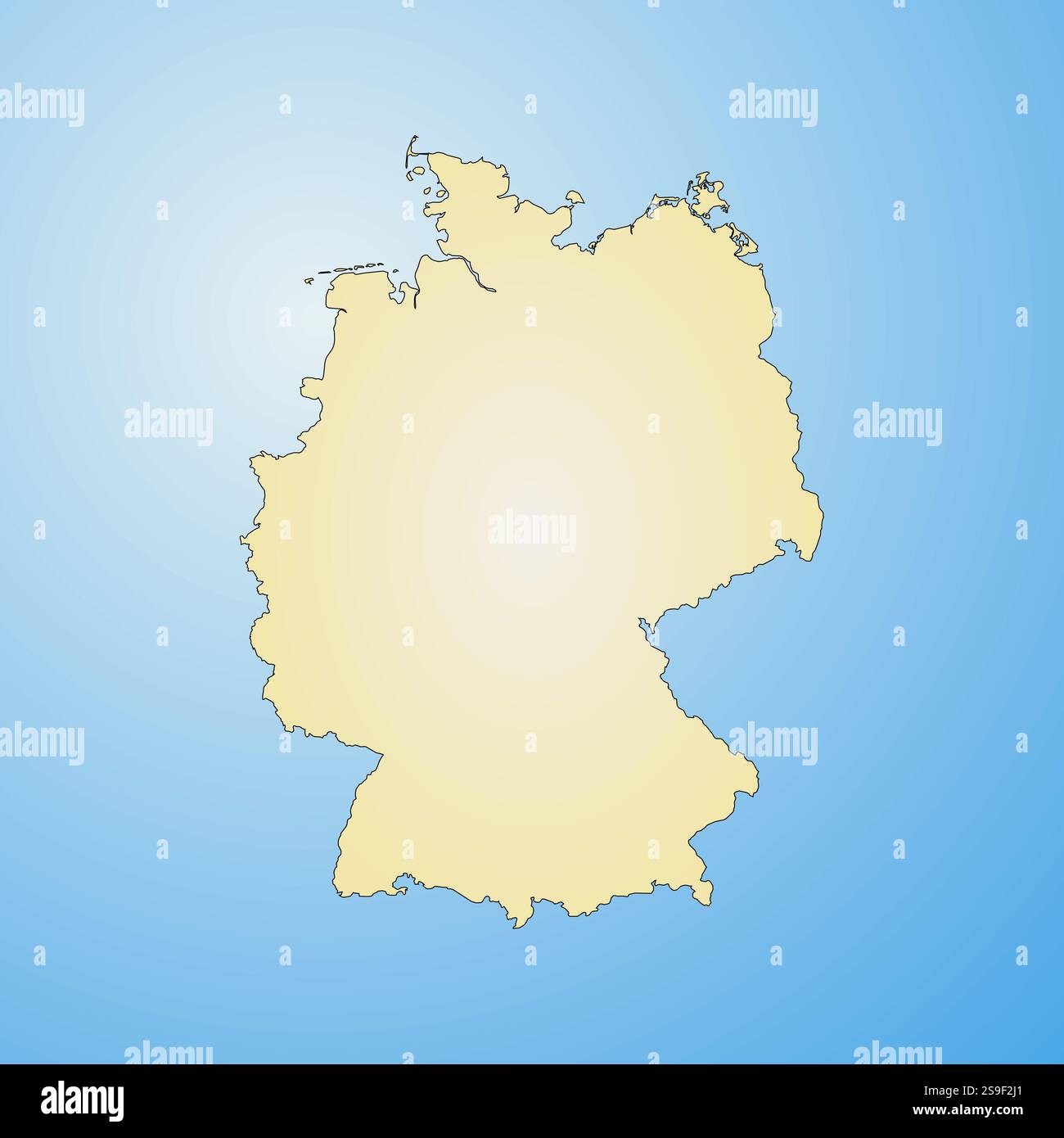 Map of Germany, filled with a radial gradient Stock Vector Image & Art ...