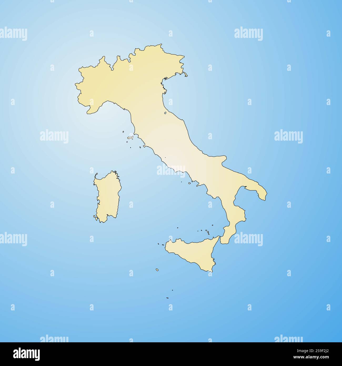 Map of Italy, filled with a radial gradient Stock Vector Image & Art ...