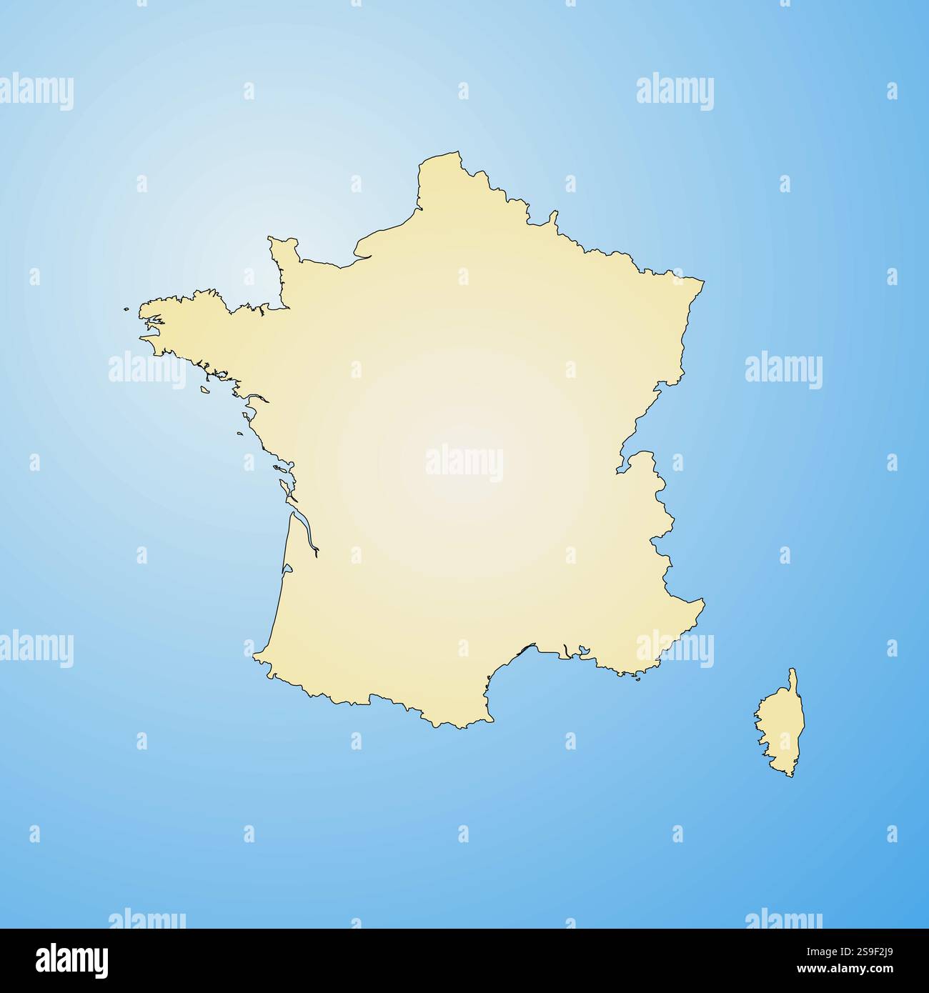 Map of France, filled with a radial gradient Stock Vector Image & Art ...