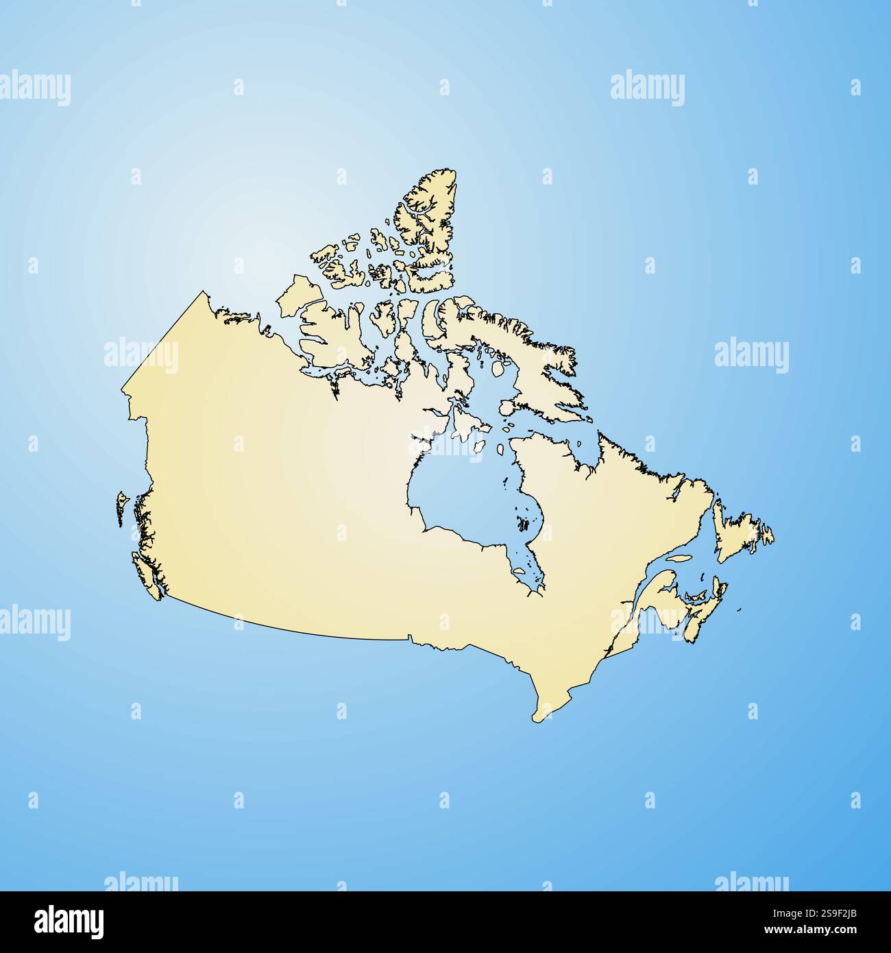 Map of Canada, filled with a radial gradient Stock Vector Image & Art ...