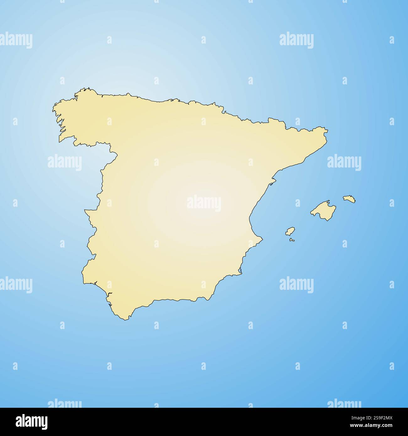 Spain shape on gradient Stock Vector Images - Alamy