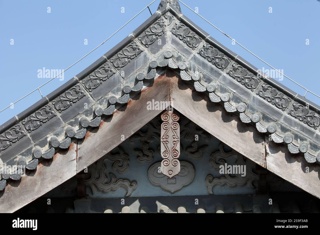 FOSHAN, CHINA - JANUARY 25, 2025 - A view of the eaves of Baofeng ...