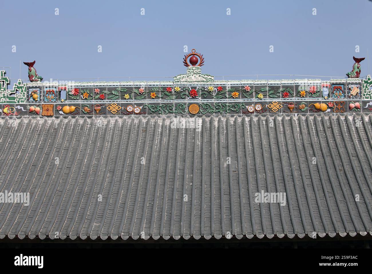 FOSHAN, CHINA - JANUARY 25, 2025 - A view of the eaves of Baofeng ...