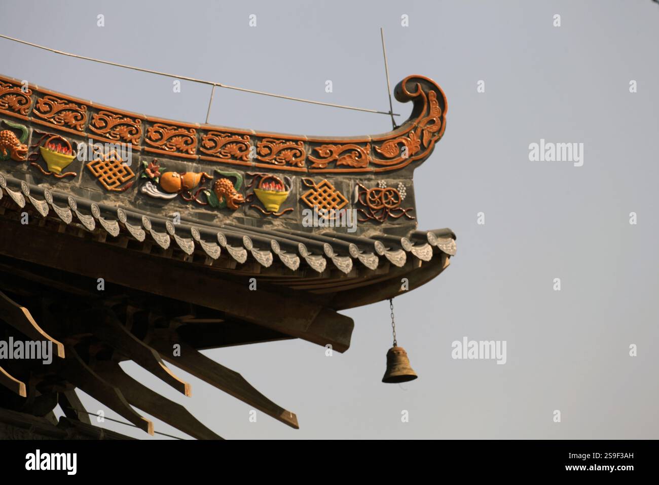 FOSHAN, CHINA - JANUARY 25, 2025 - A view of the eaves of Baofeng ...