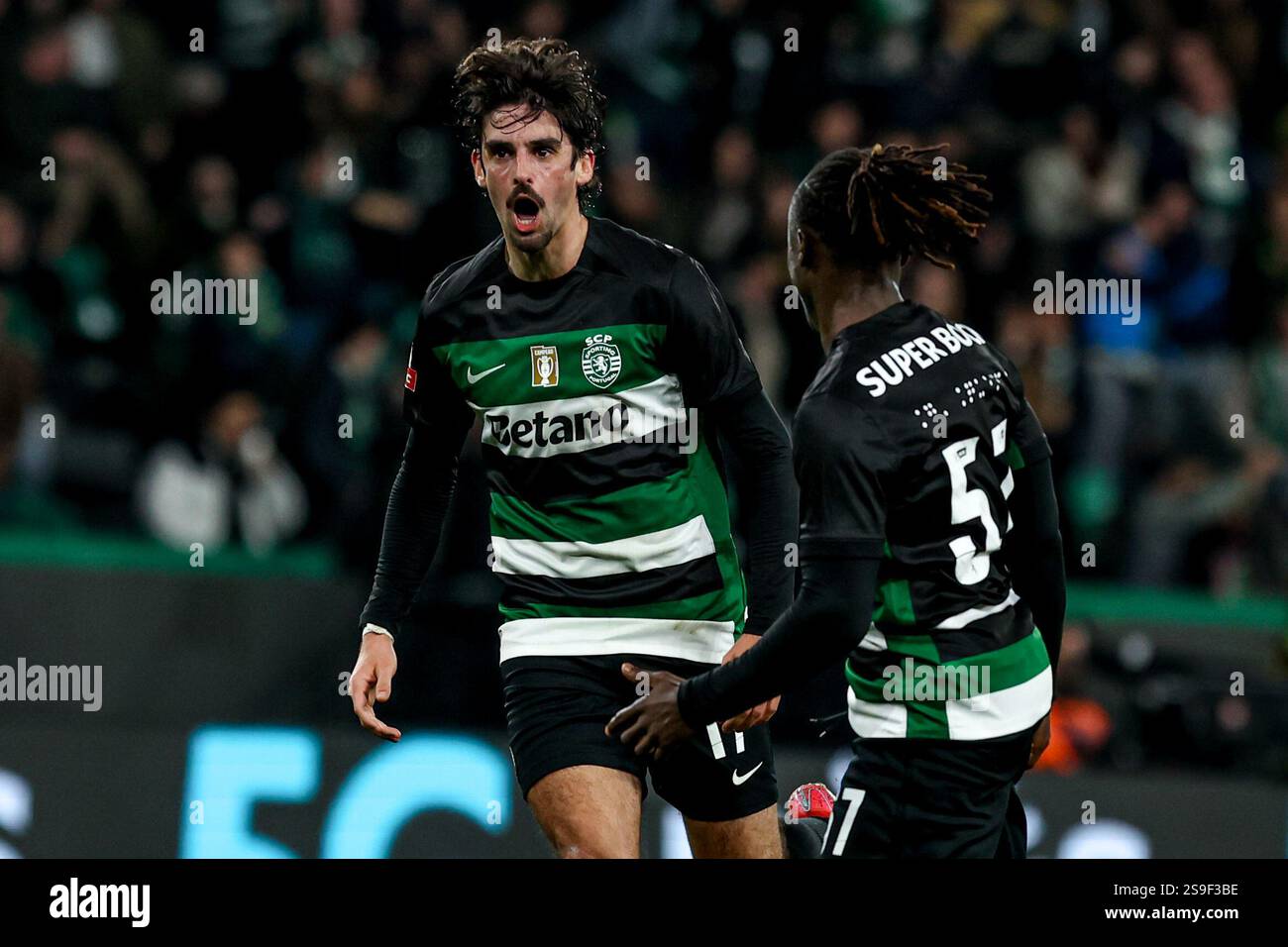 Trincão forward of Sporting CP celebrates after scoring a goal during ...