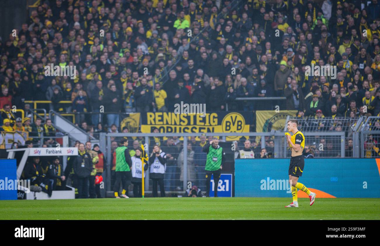 Dortmund, Germany. 25th Jan 2025. Nico Schlotterbeck (BvB) Borussia Dortmund - Werder Bremen 25. ...