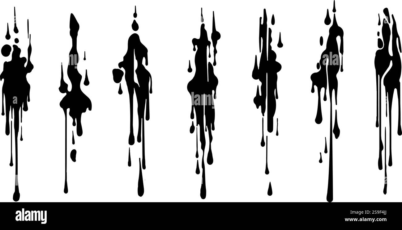 Paint dripping liquid flows Stock Vector Image & Art - Alamy