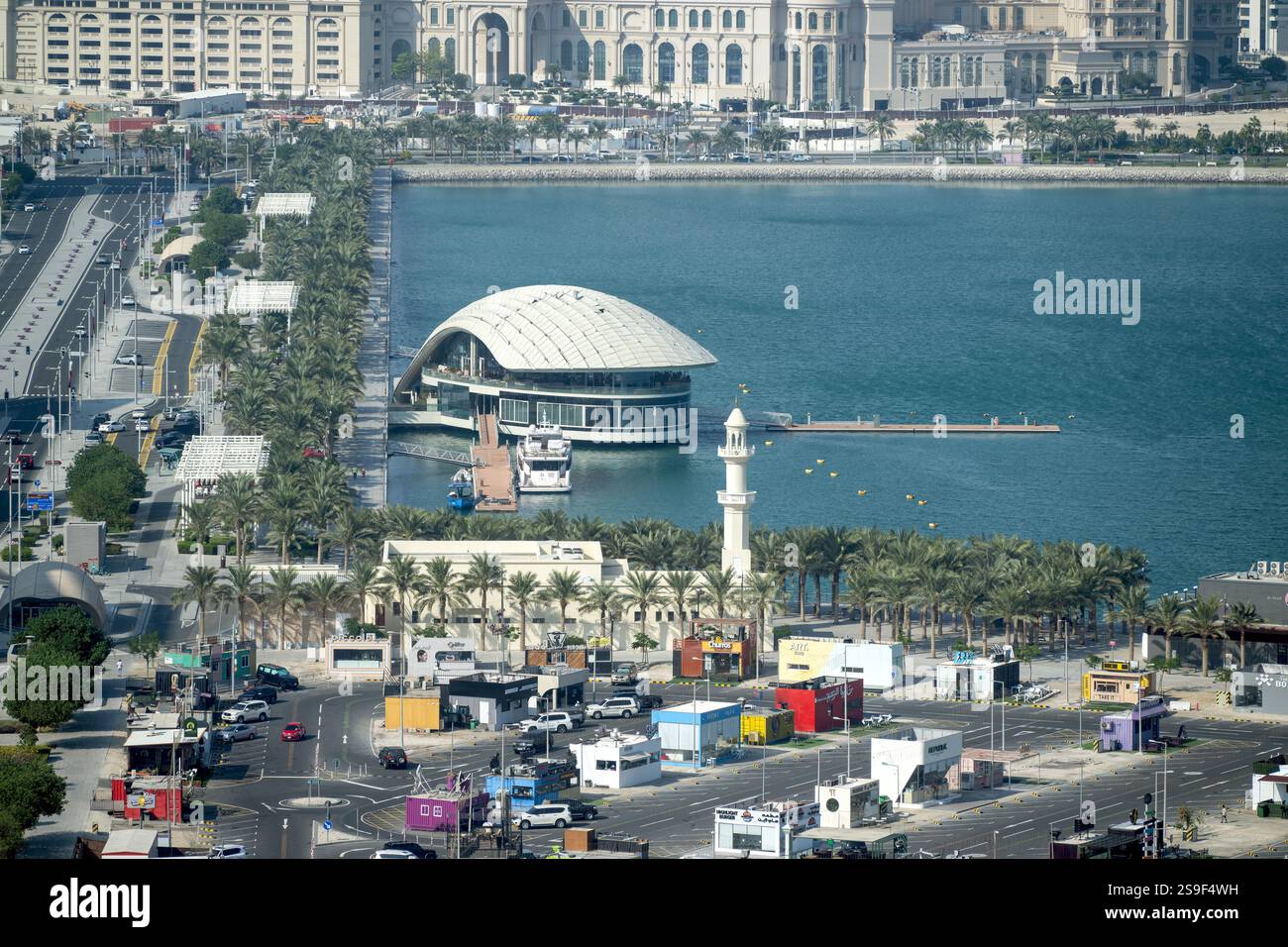 Lusail, Qatar - January 25, 2025: Aerial view of Lusail Skyline Doha ...