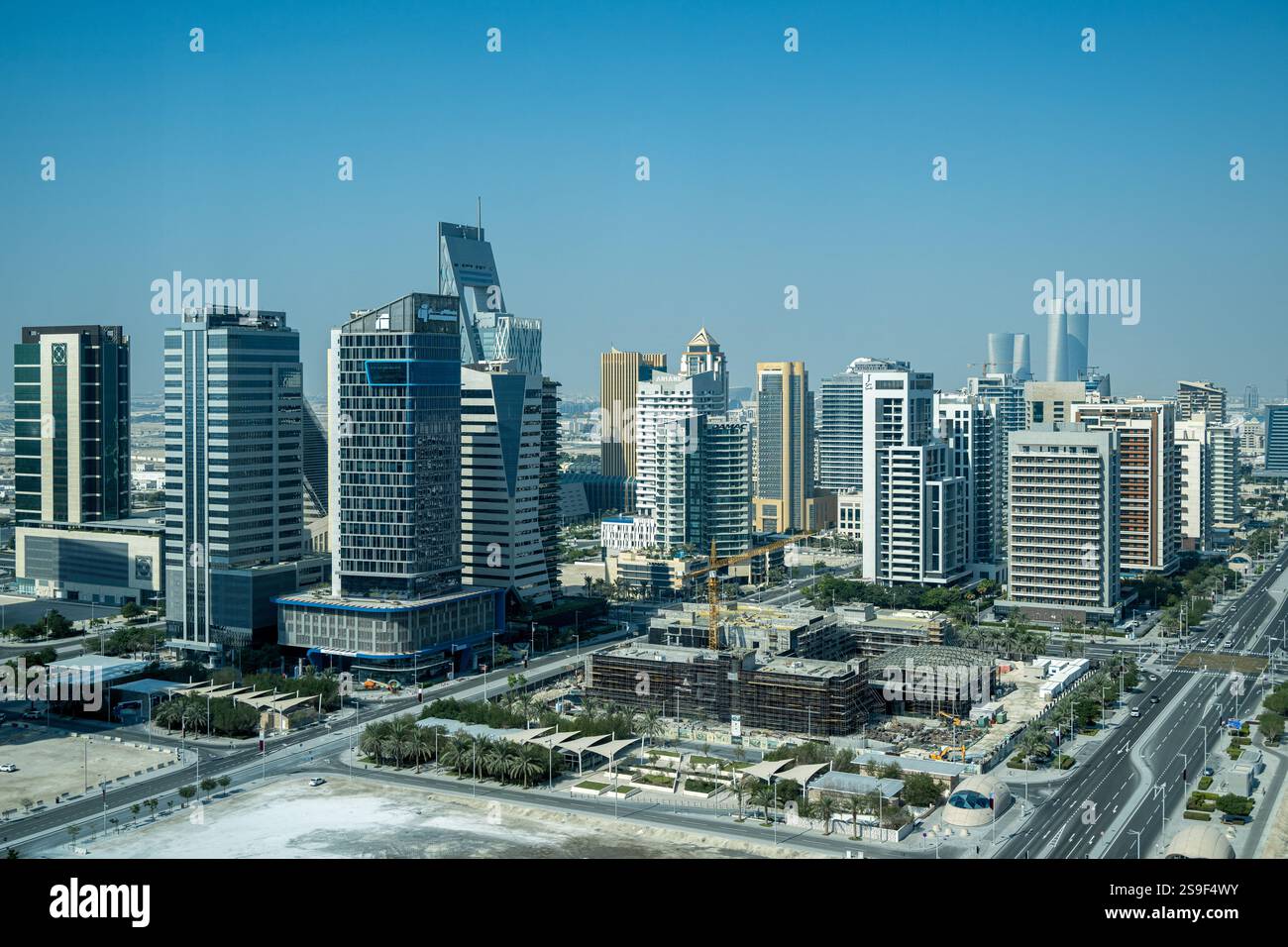 Lusail, Qatar - January 25, 2025: Aerial view of Lusail Skyline Doha ...
