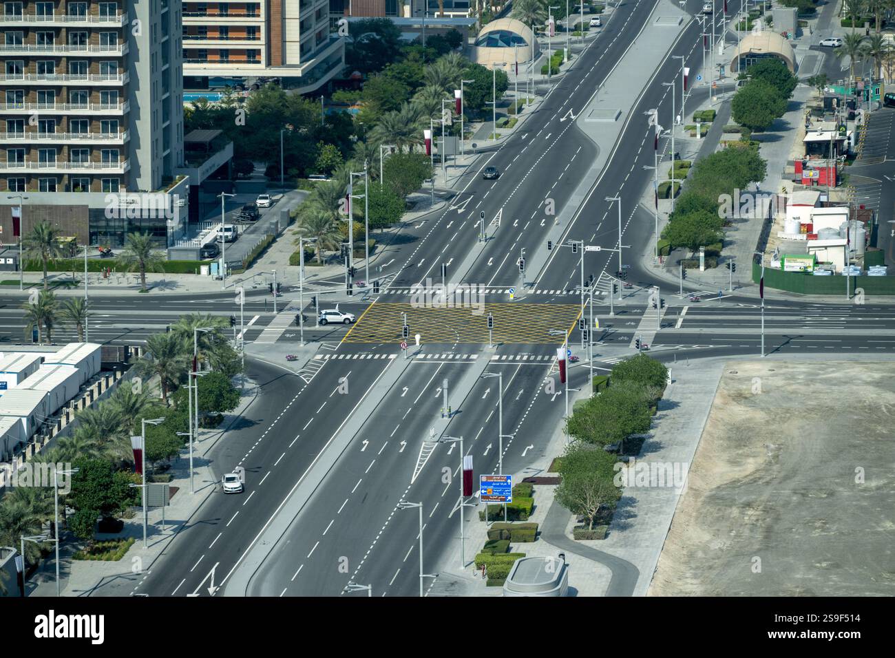 Lusail, Qatar - January 25, 2025: Aerial view of Lusail Skyline Doha ...