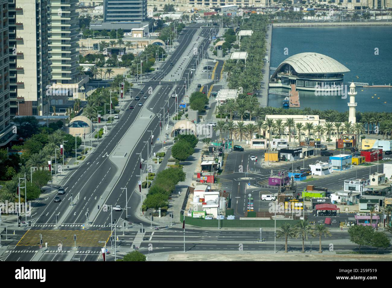 Lusail, Qatar - January 25, 2025: Aerial view of Lusail Skyline Doha ...
