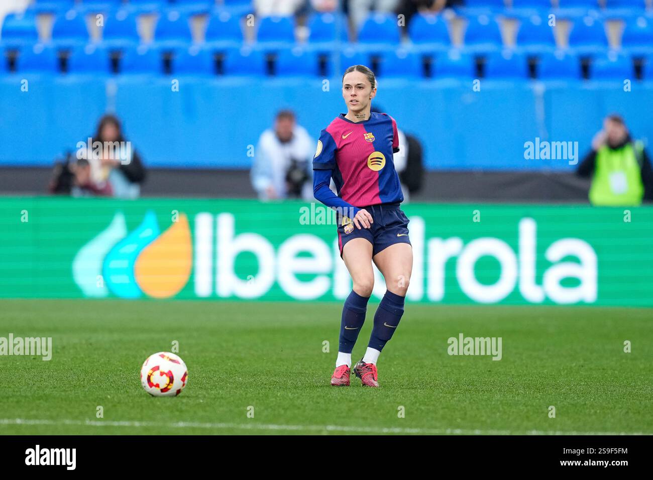 Mapi Leon of FC Barcelona in action during the Spanish Women SuperCup ...