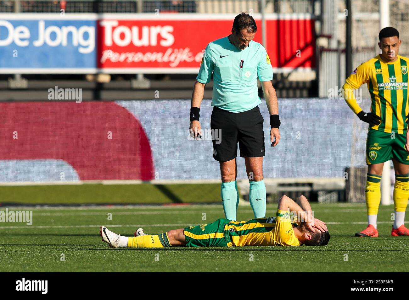 ROTTERDAM, NETHERLANDS - JANUARY 26: Injury of Alex Schalk of ADO Den ...