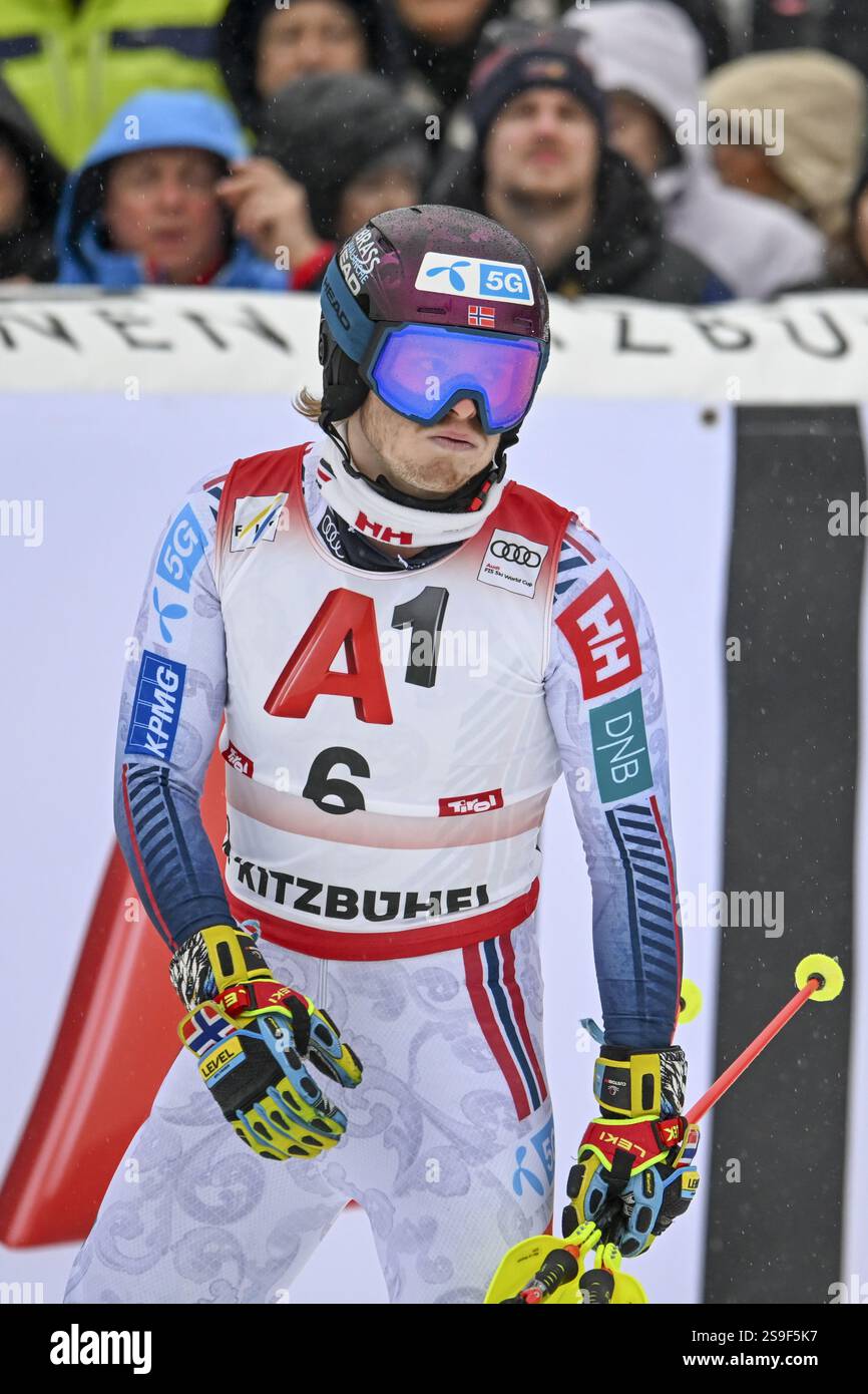 KITZBUEHEL , AUSTRIA - JANUARY 26: Atle Lie McGrath of Norway during ...