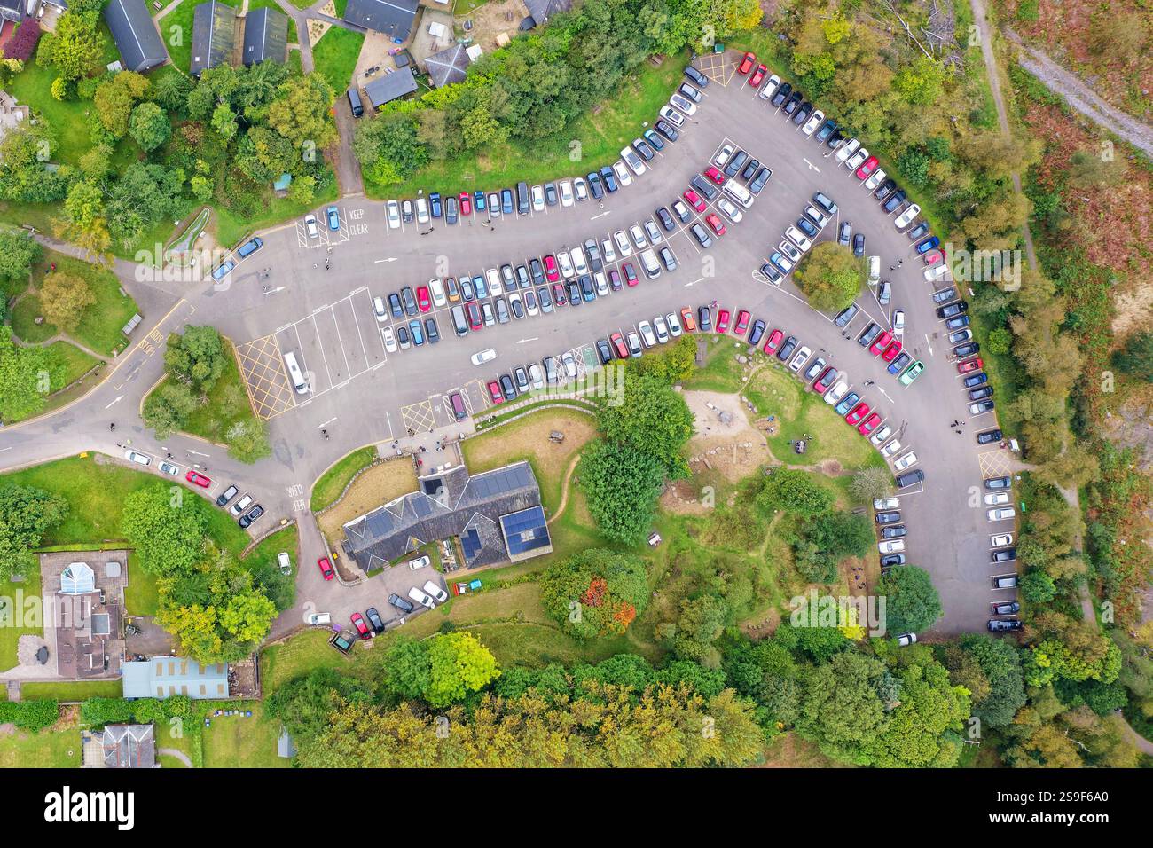 Aerial view of Balmaha Scottish village at Loch Lomond Stock Photo - Alamy