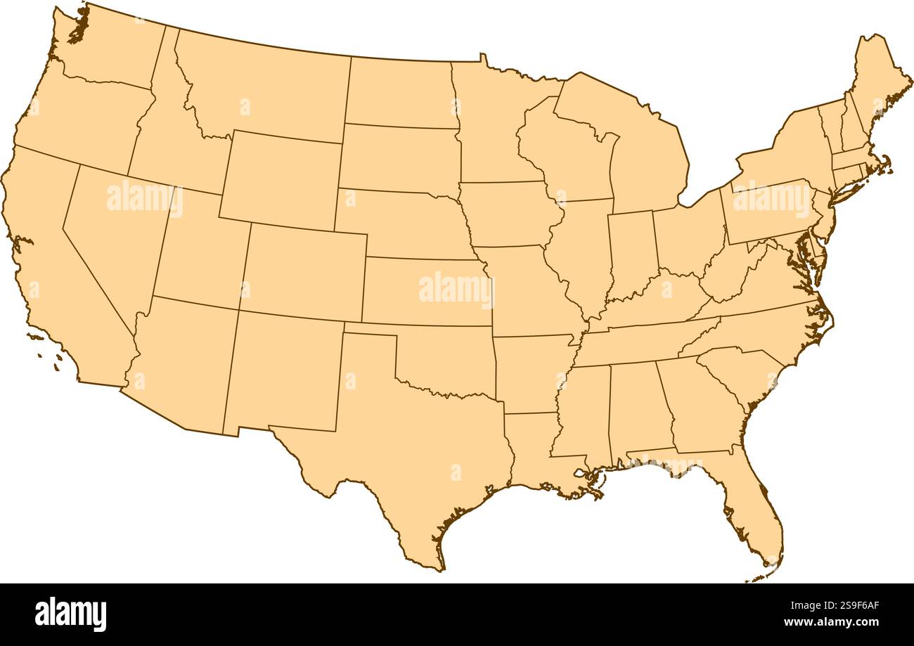 States and territories map Stock Vector Images - Alamy