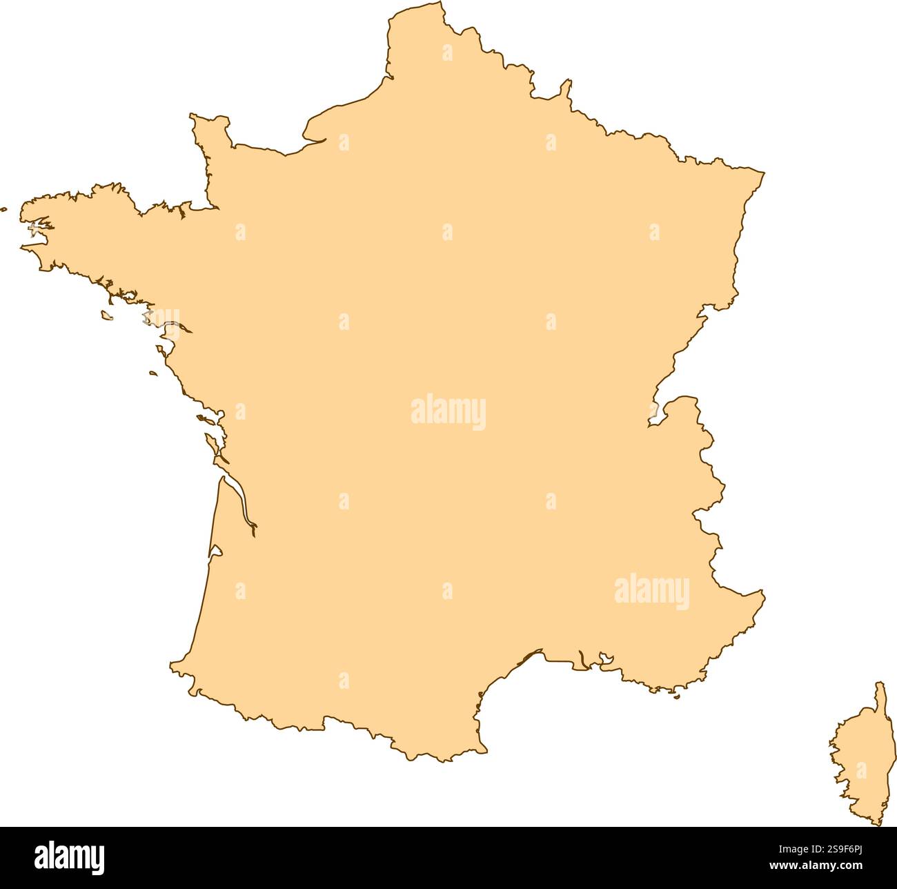 Map of France with the provinces Stock Vector Image & Art - Alamy