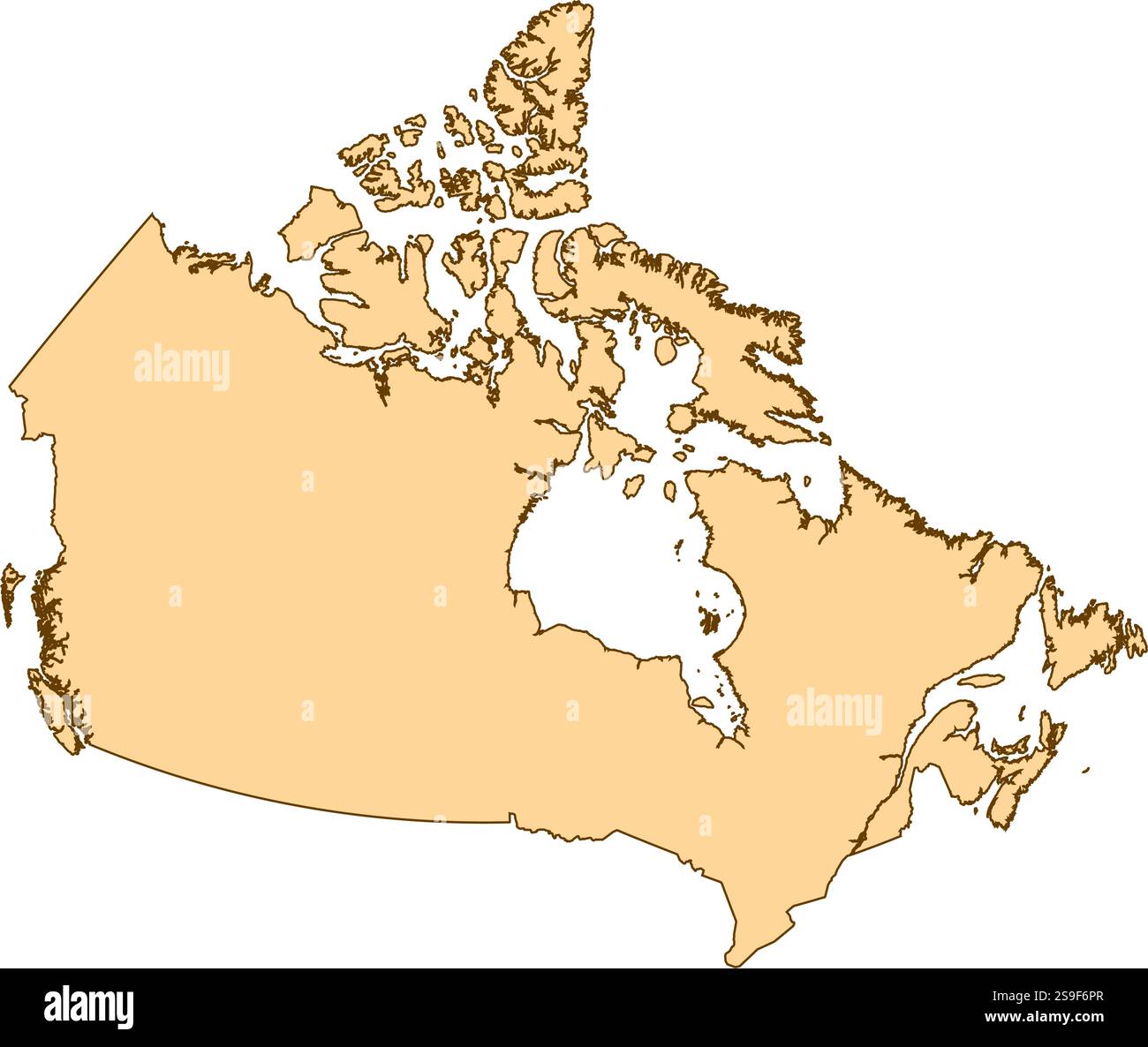 Map of Canada with the provinces Stock Vector Image & Art - Alamy